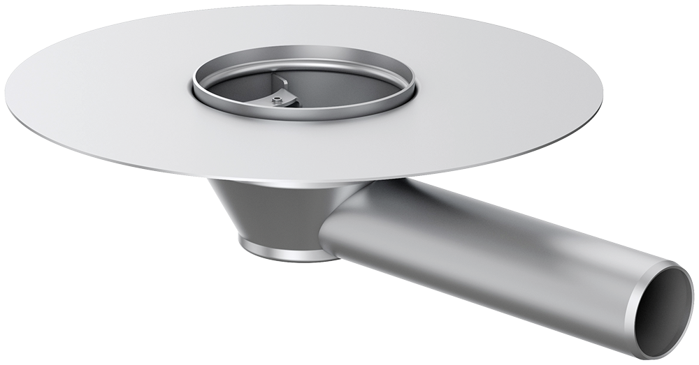 ACO Balkonablauf mit Klebeflansch und seitlichem Abgang 1,5°